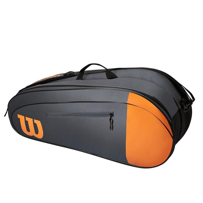Теннисная сумка Wilson Burn Team Grey Orange на 6 ракеток купить в ...